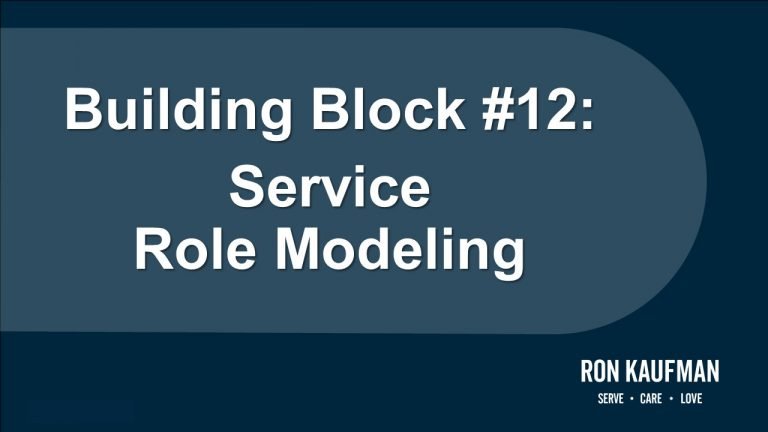 Service Role Modeling - Ron Kaufman